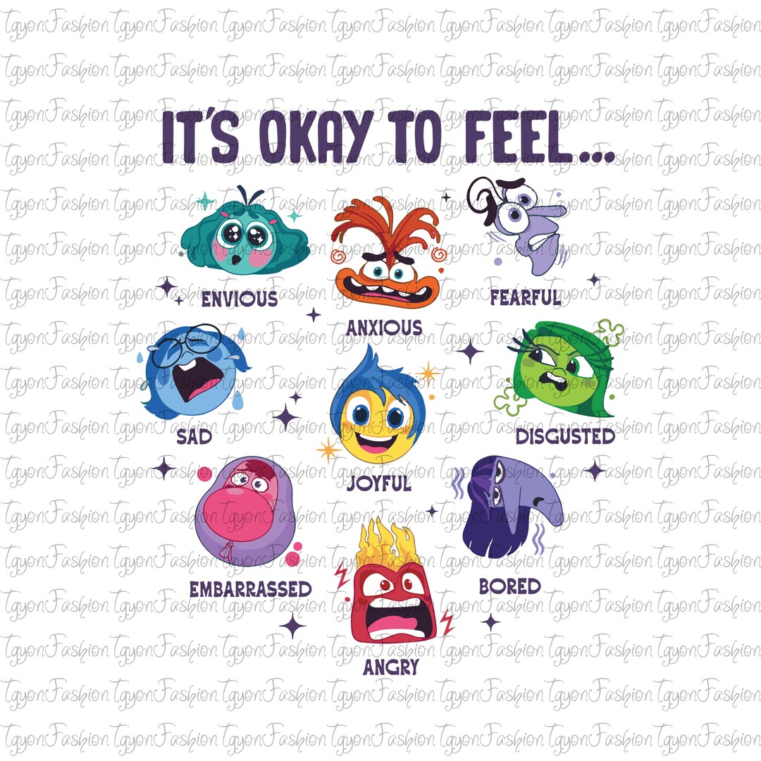 Disney Inside Out Characters Png,inside Out 2 Png, It's Okay to Feel ...
