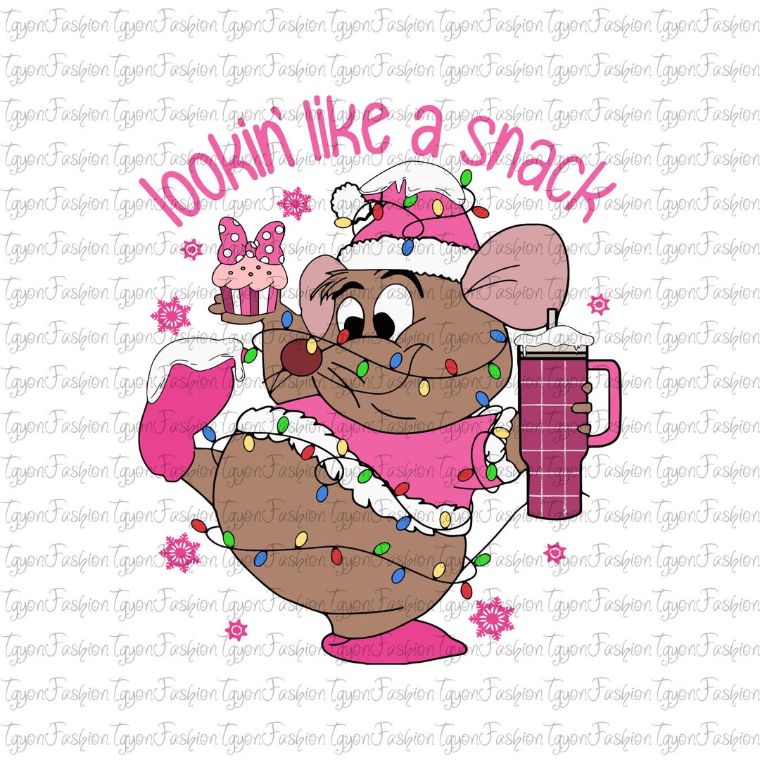 Disney Gus Gus Mouse Pink Christmas Light Png, Cinderella Christmas Png ...
