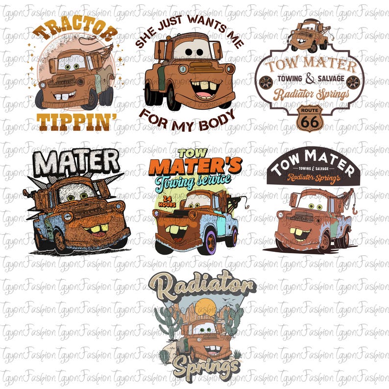 Disney Cars Tow Mater Bundle Png, Pixar Lightening Mcqueen Png,mcqueen ...