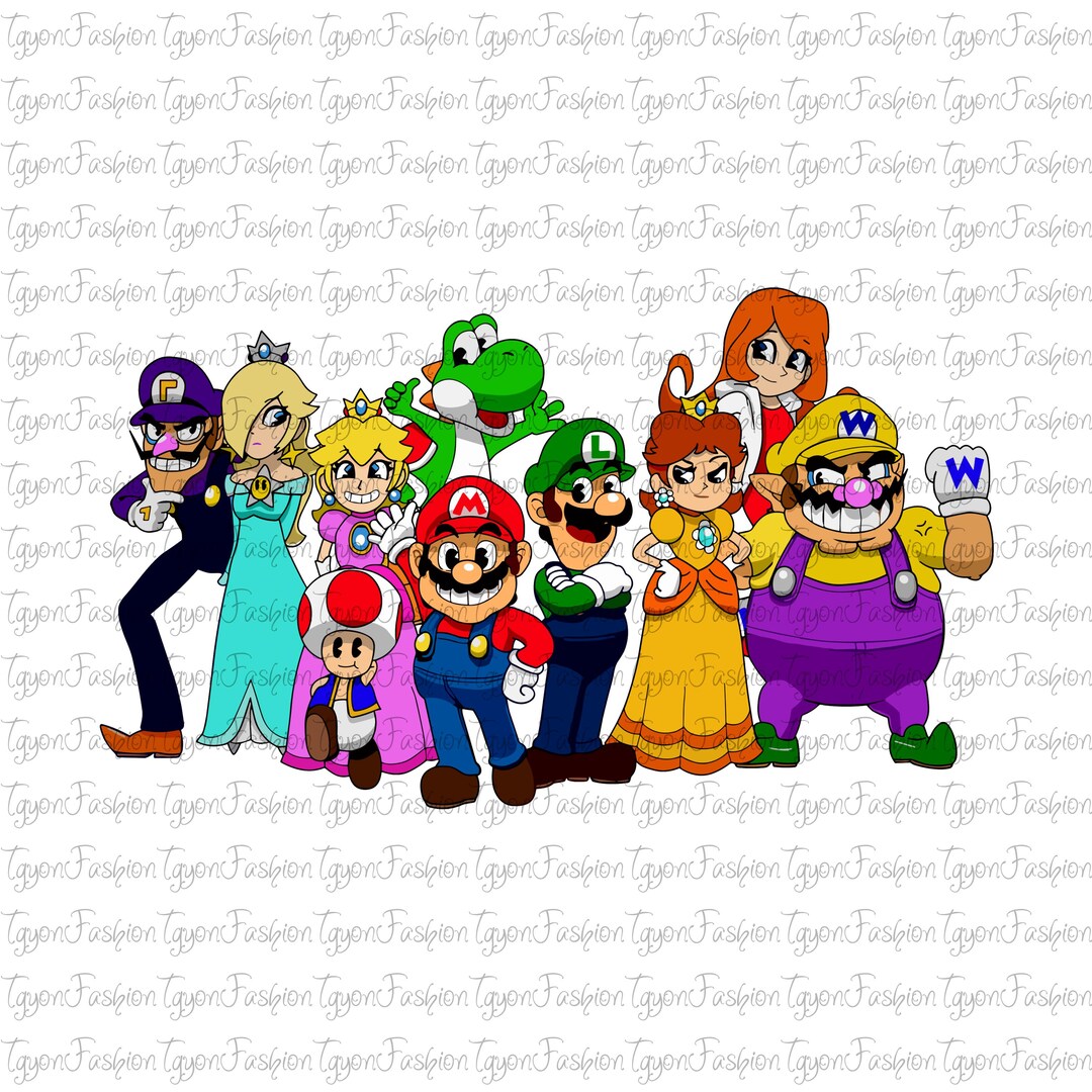 Super Mario Friends Png, Super Mario Birthday Png, Super Mario Family ...