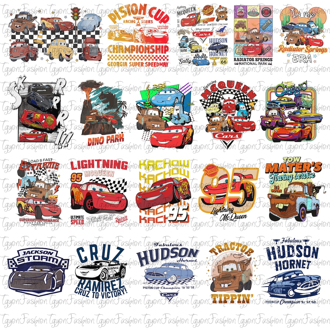 Disney Cars Friends Bundle Png, Pixar Lightening Mcqueen Png,mcqueen ...