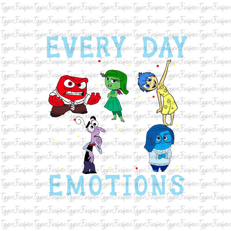 Inside Out Every Day Emotions Png, Inside Out 2 Characters Png, Today I ...