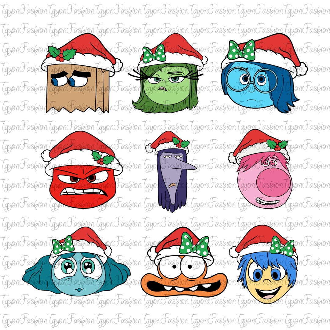 Disney Inside Out Characters Christmas Png, Christmas Party Png, It's ...