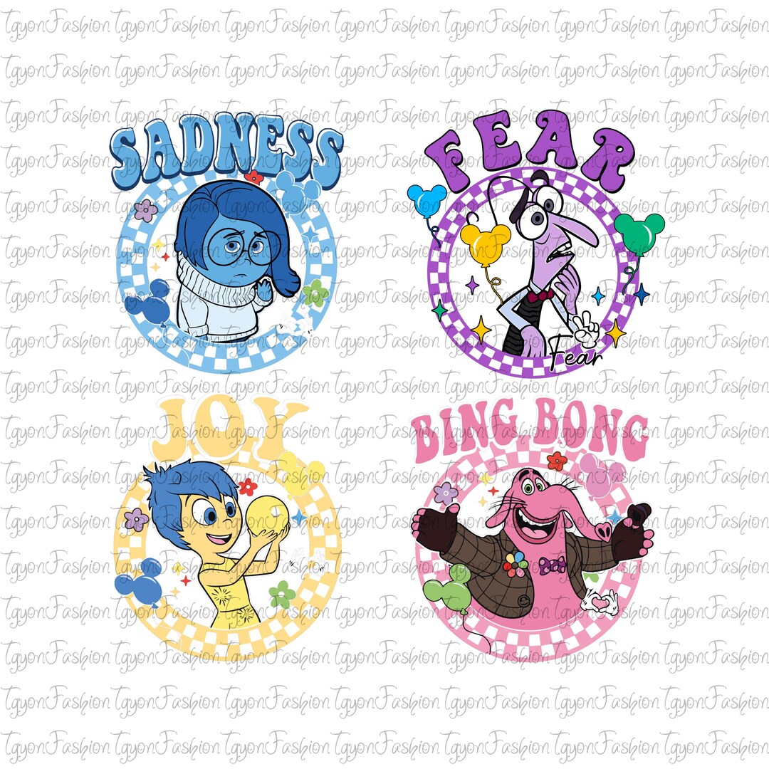 Disney Inside Out Characters Balloons Bundle Png, Inside Out 2 Png ...