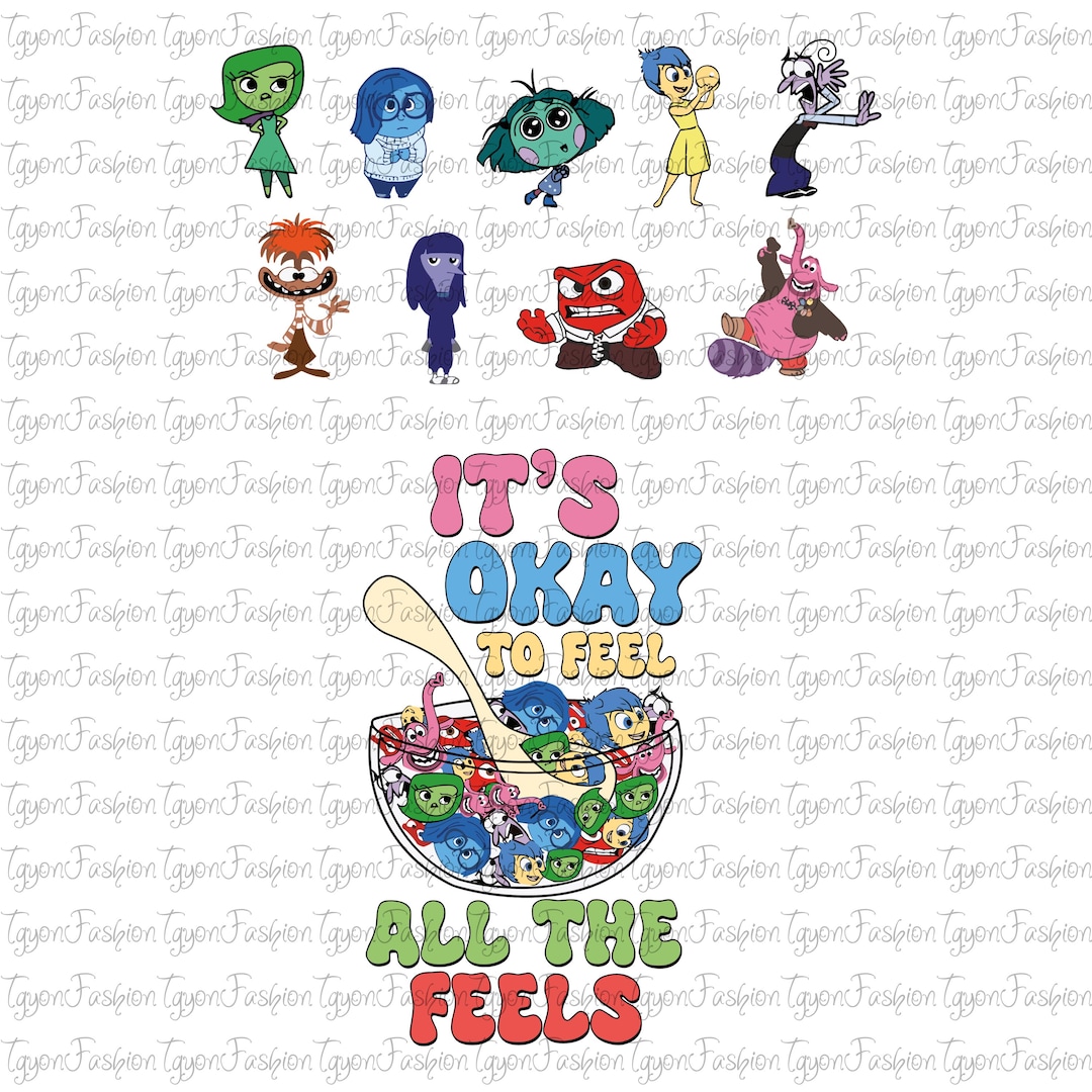 Disney Inside Out Emotions Characters Png,inside Out 2 Png,today I Feel ...