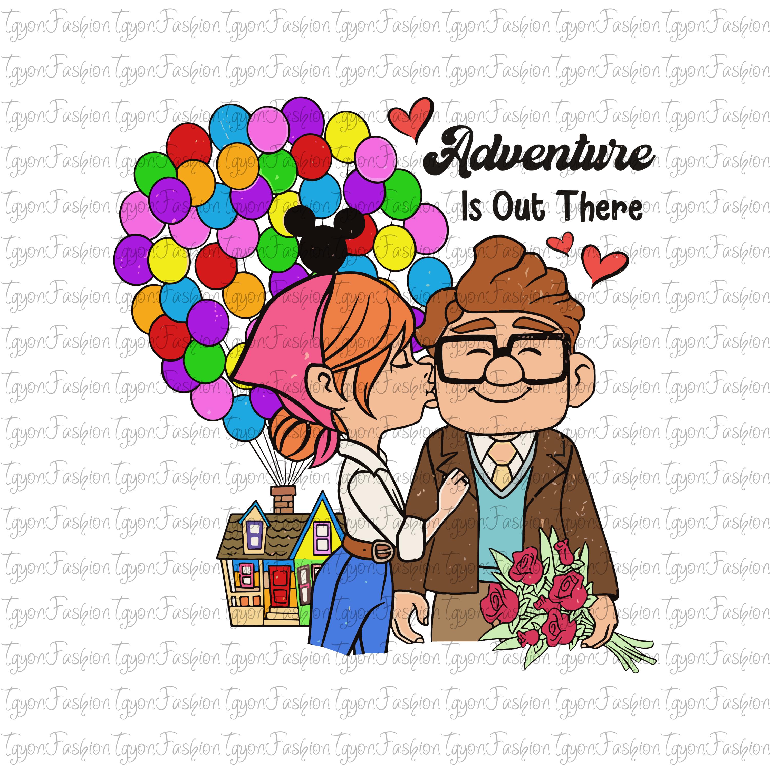 Disney up Png, Carl and Ellie Png, up Movie Png, Adventure Awaits ...