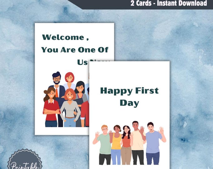 New Employee Welcome Cards | Printable Office Gift - Etsy