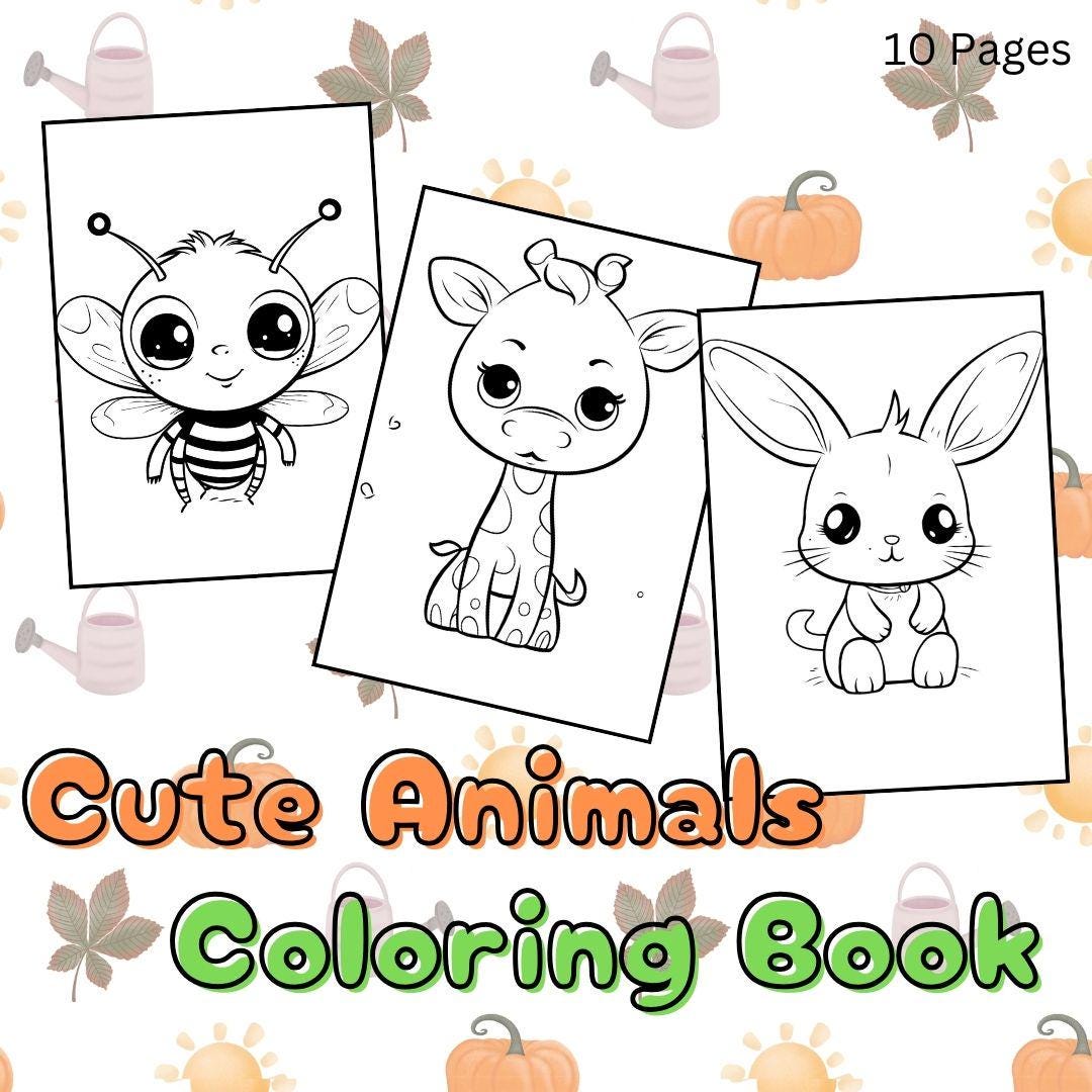 Cute Baby Animals Coloring Pages for Kids - 10 Adorable Printable ...