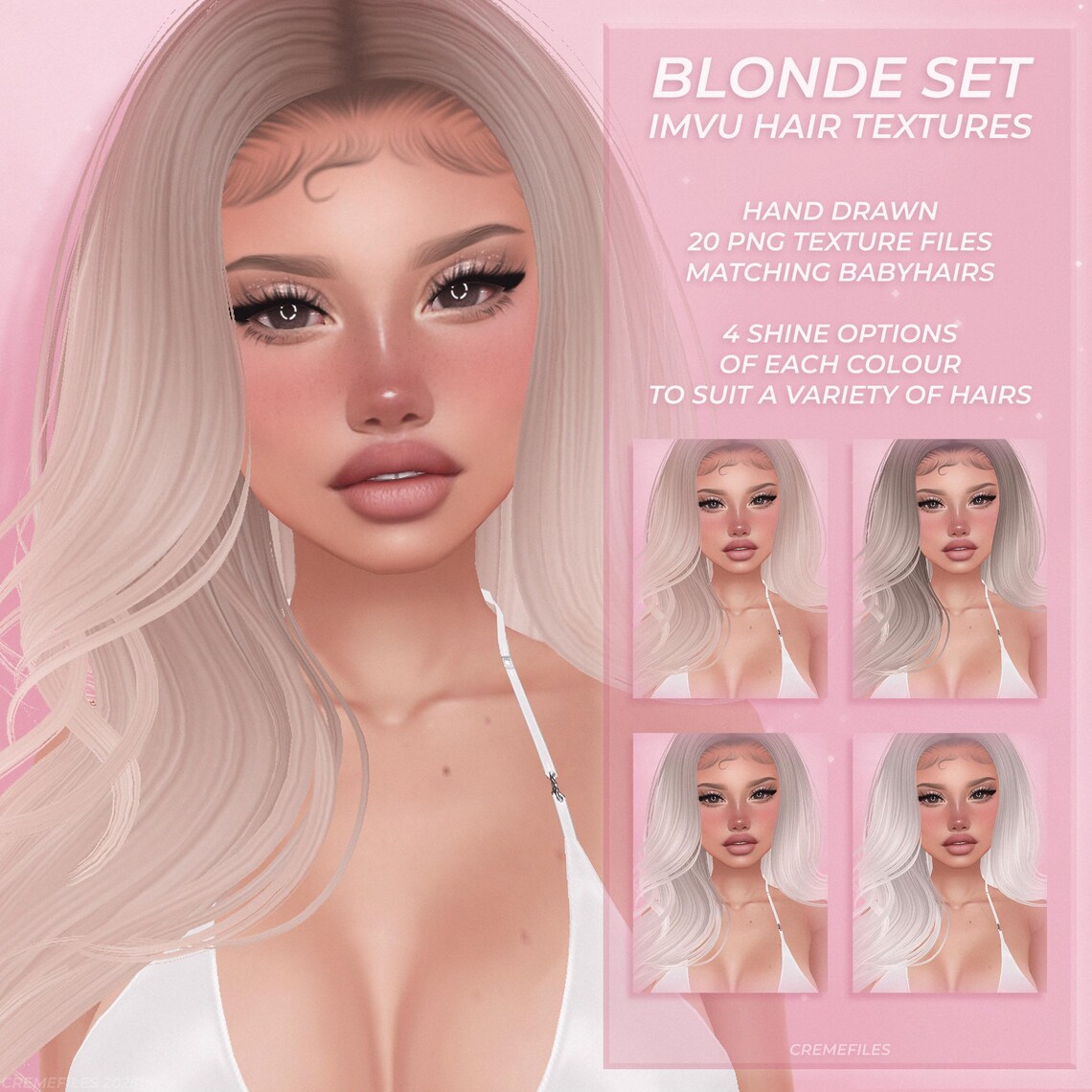 Blonde IMVU Hair Texture Pack - Etsy