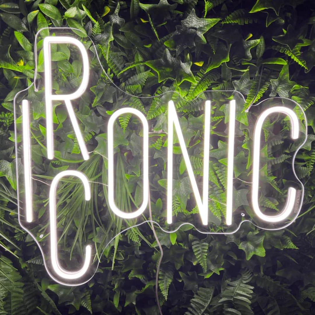 Iconic & Ironic Custom Neon Sign – Personalized LED Wall Art With Bold ...