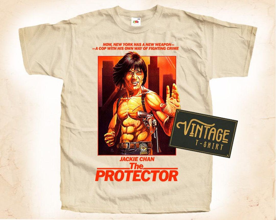 Jackie Chan the Protector T Shirt Tee Natural Vintage Cotton Movie ...