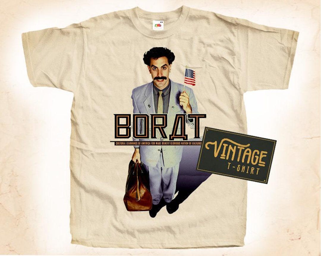 BORAT V1 T Shirt Tee Natural Vintage Cotton Movie Poster All Sizes S M L XL 2X 3X 4X 5X - Etsy