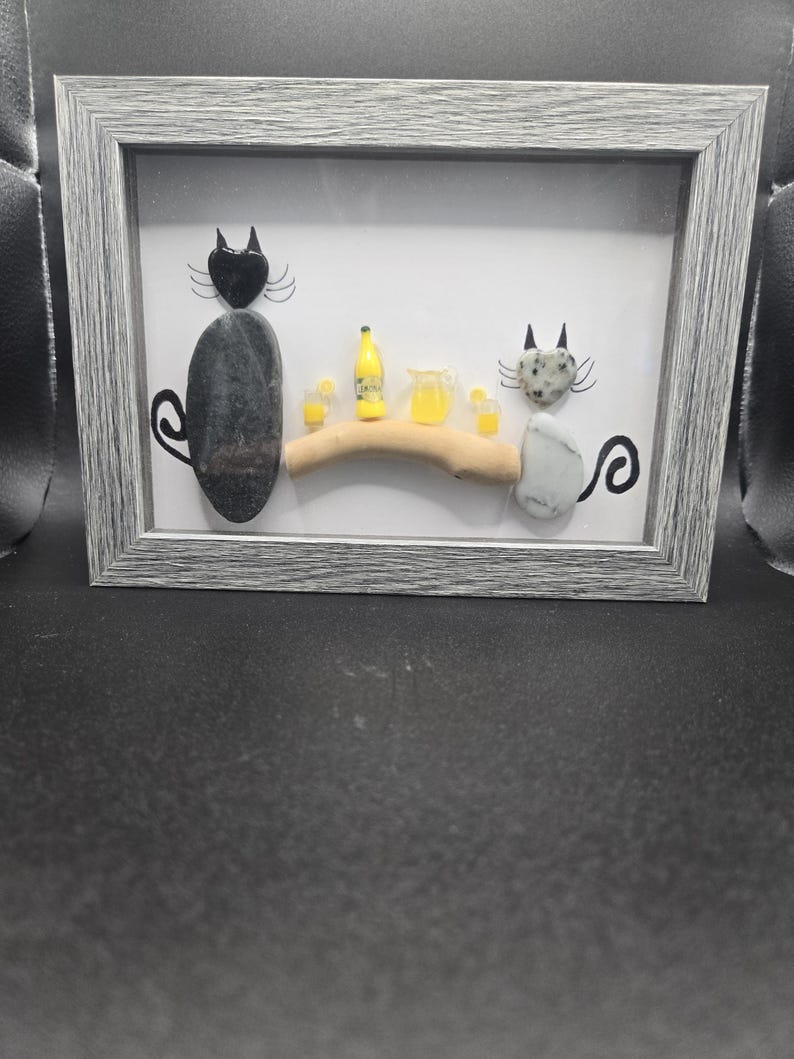Lemonade Stand Cats Shadow Box Art - Etsy