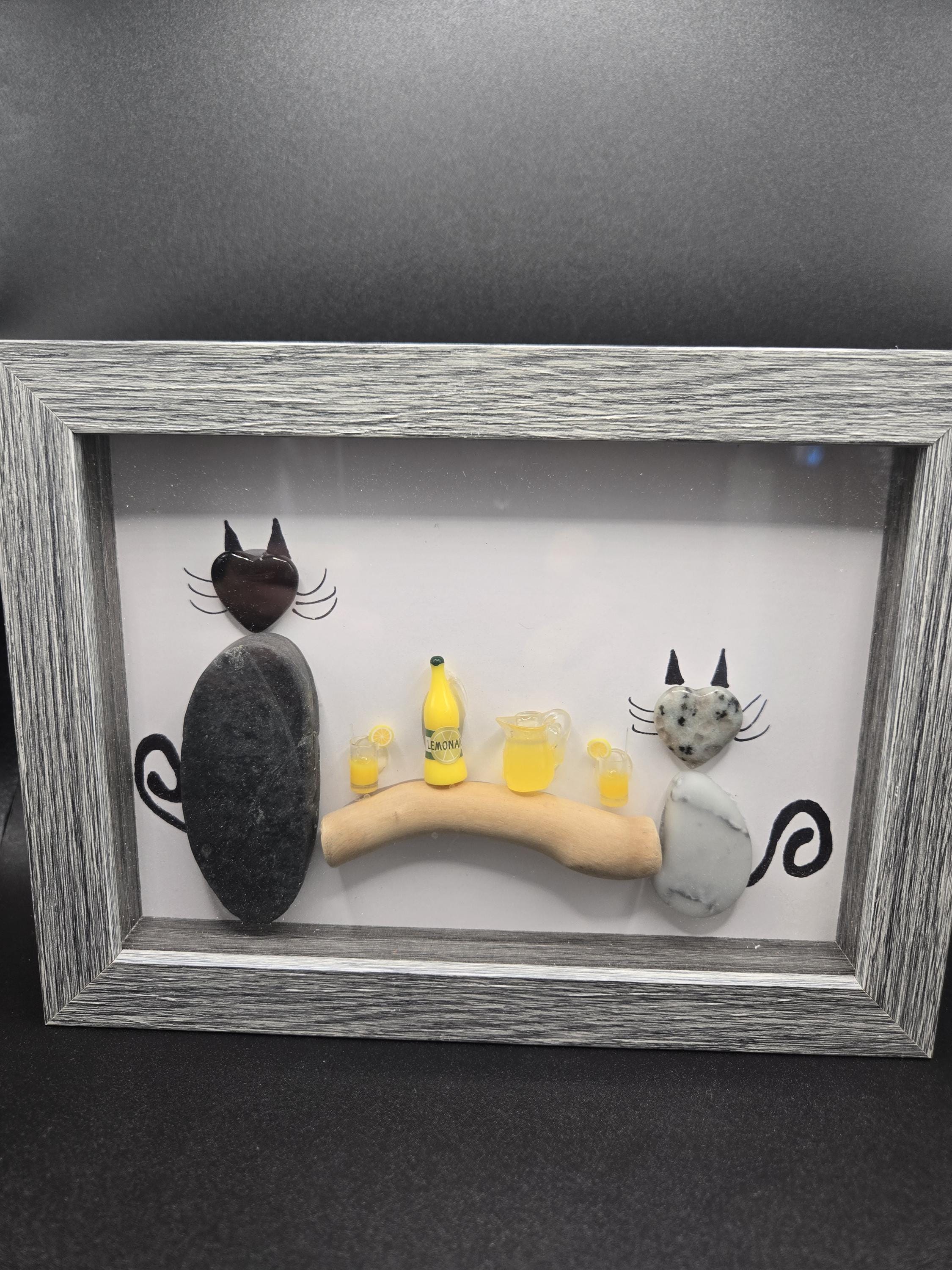 Lemonade Stand Cats Shadow Box Art - Etsy