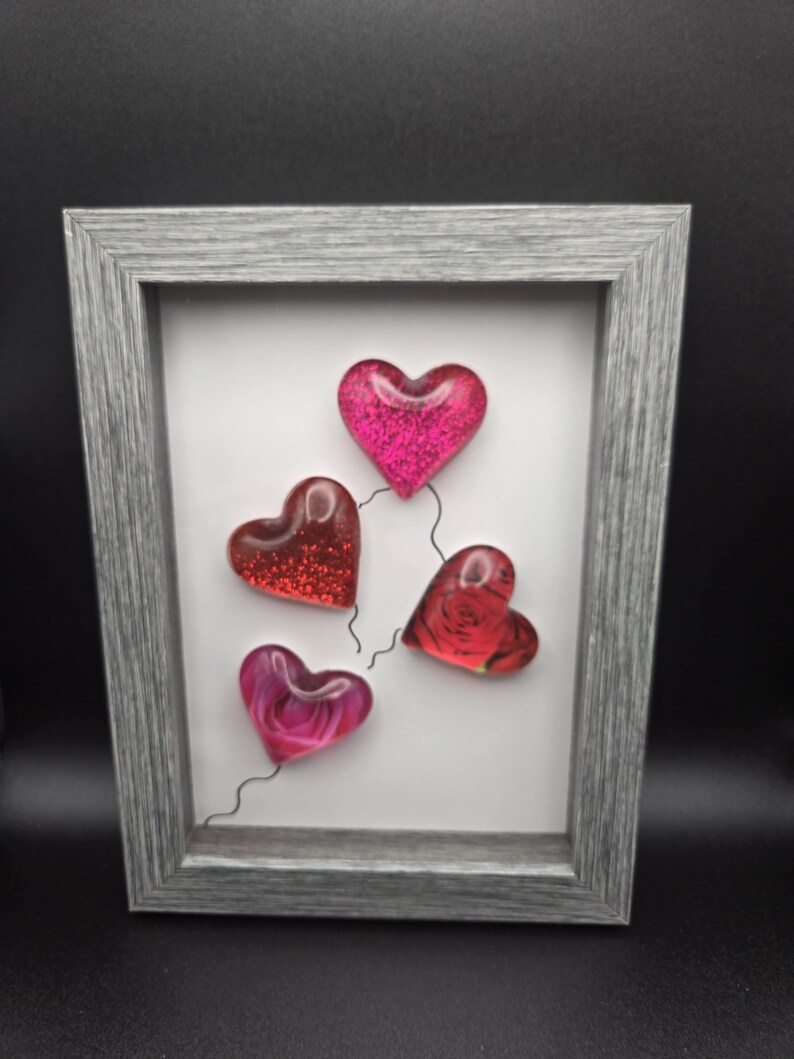 Heart Balloon Bouquet Shadow Box - Etsy