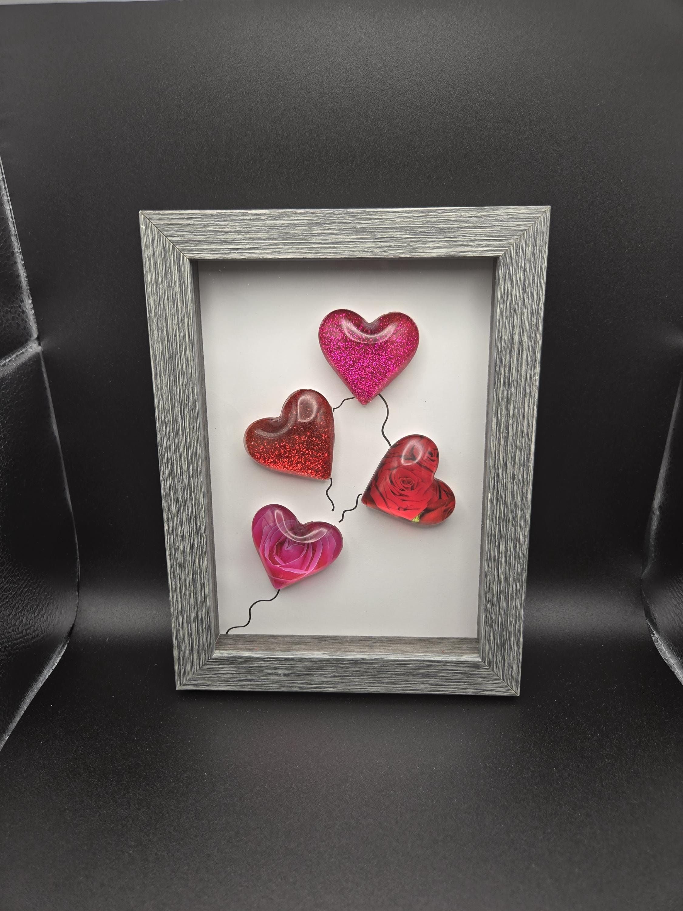 Heart Balloon Bouquet Shadow Box - Etsy
