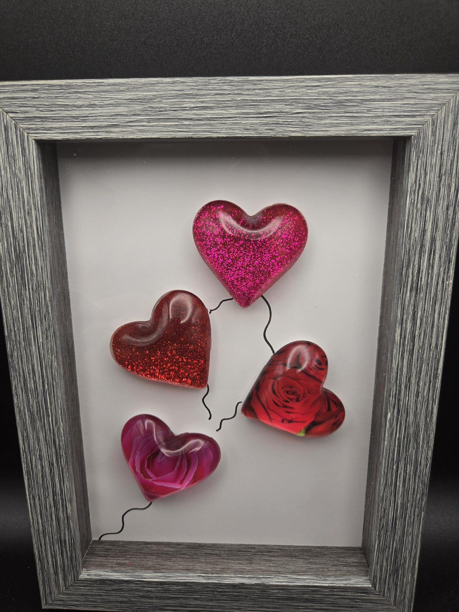 Heart Balloon Bouquet Shadow Box - Etsy