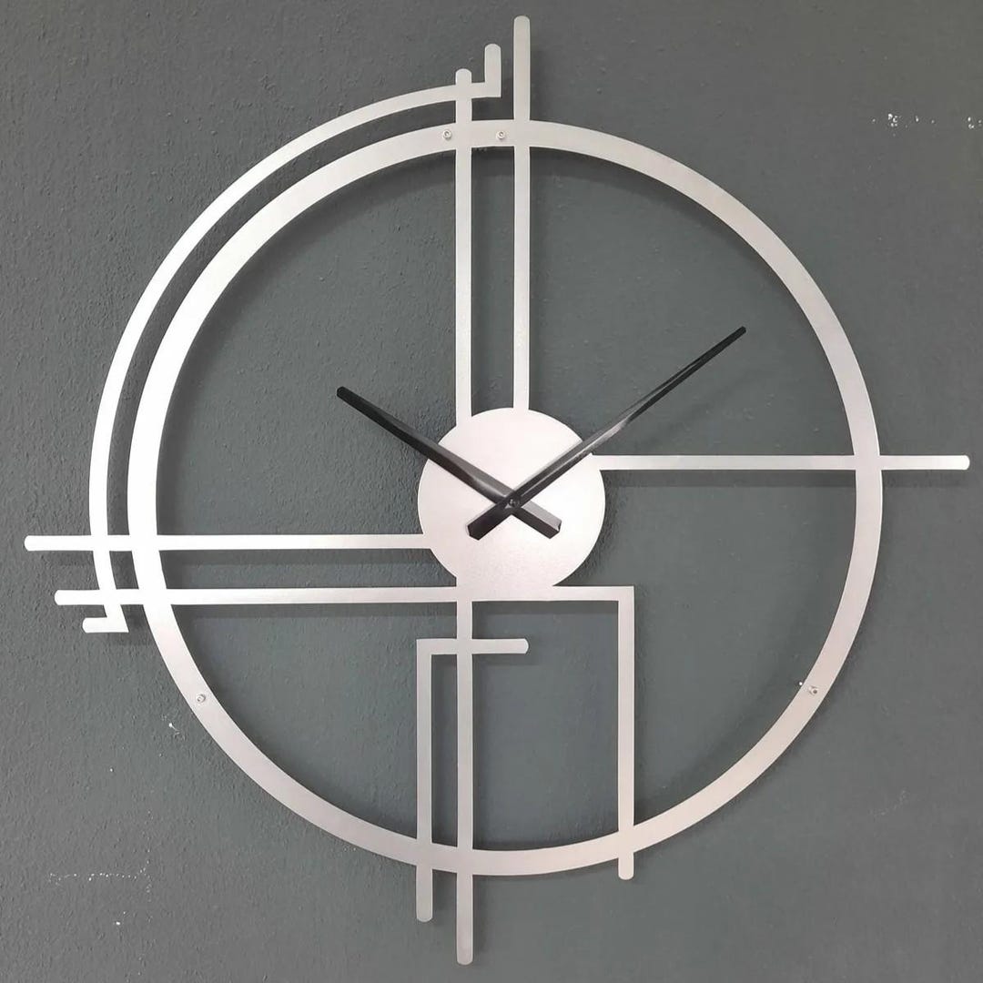 Querencia Metal Wall Clock – Elegant Black, Gold, Silver Design, Luxury ...