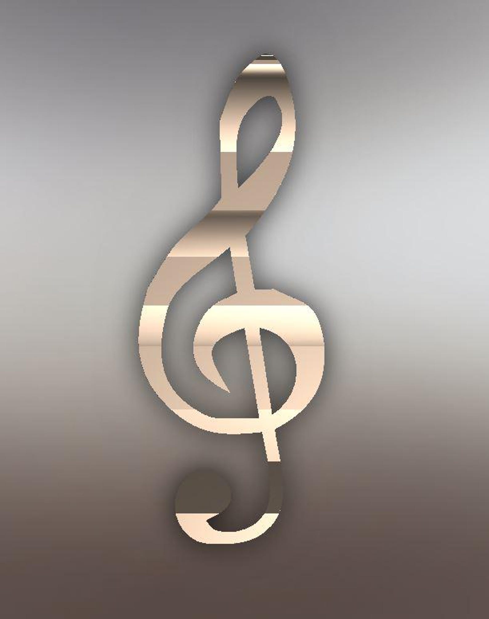 3D Text Flip STL File Music & Treble Clef Model | Digital Download ...