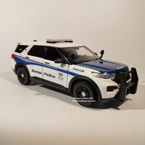 Boston Police Car 2022 Ford Explorer Model Car 1:24 Scale Diecast ...