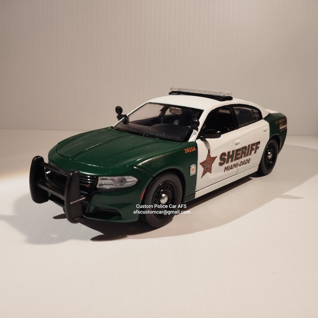 Miami Dade Sheriff Police 2023 Dodge Charger Diecast Model Car 1:24 ...