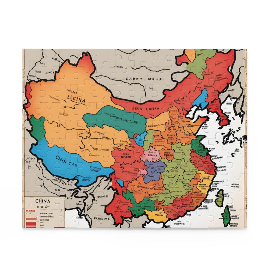 China Map Puzzle (120, 252, 500-piece) - Educational Jigsaw for ...