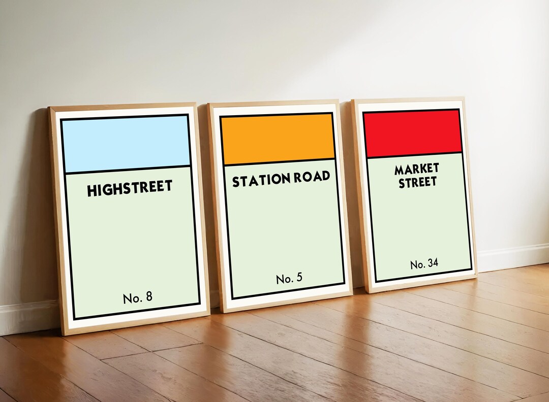 Custom Monopoly Poster - 1 PDF & PNG File - Personalize Your Own - Etsy UK