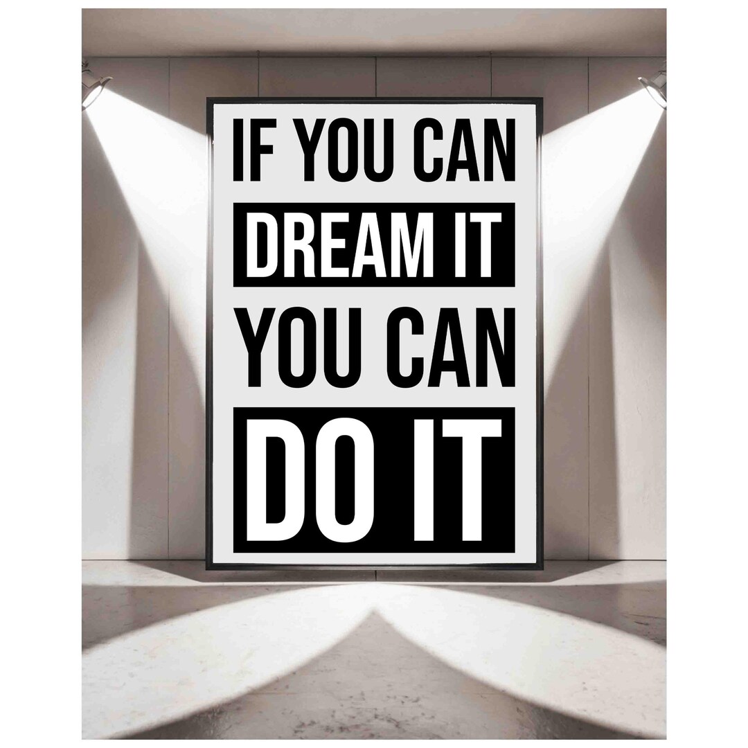 Dream Big Motivational Poster: Inspiring Semi-gloss Wall Art - Etsy