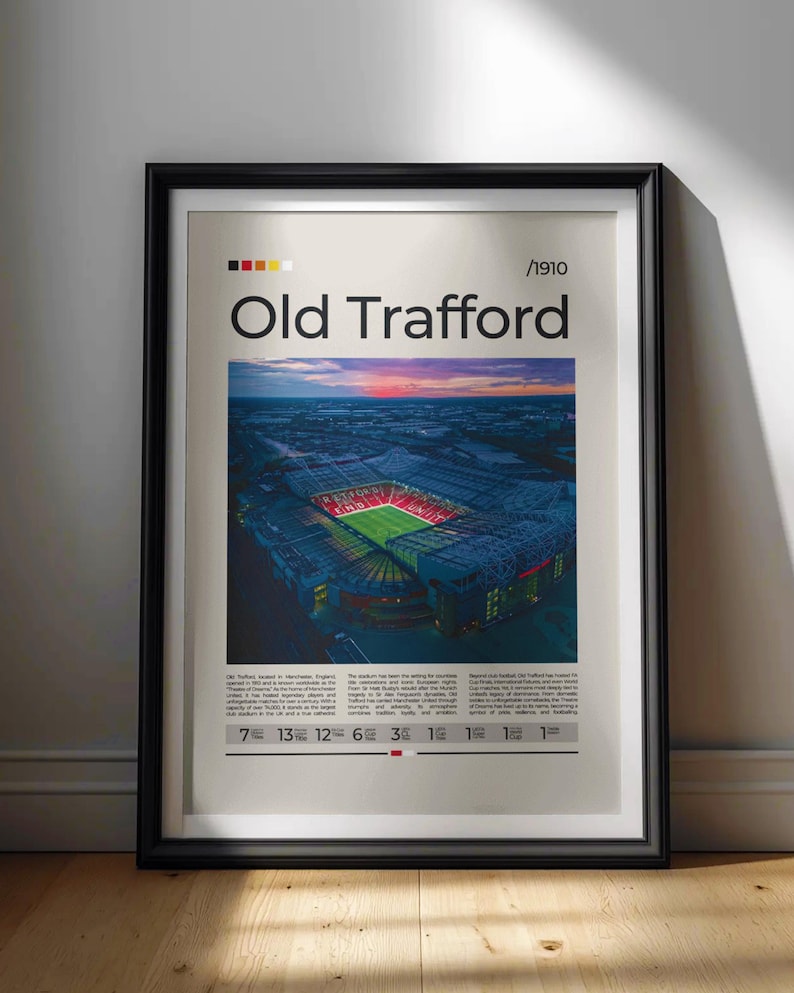 Old Trafford Poster - Fan Art for Manchester Supporters - Etsy