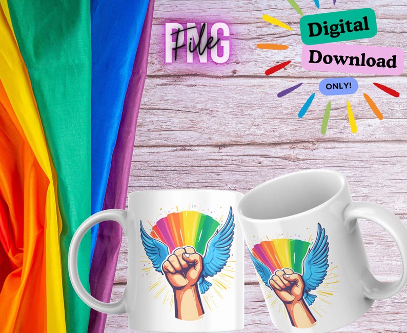 Rainbow Punch PNG, LGBTQ Sublimation Art, Colorful Punch Pride Design ...