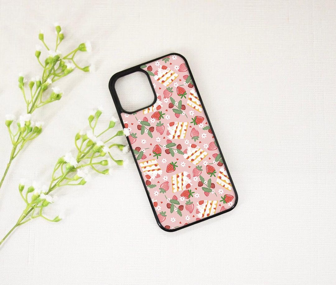 Strawberry Cake iPhone 16 Pro Max Wireless Rubber Case, Strawberry ...