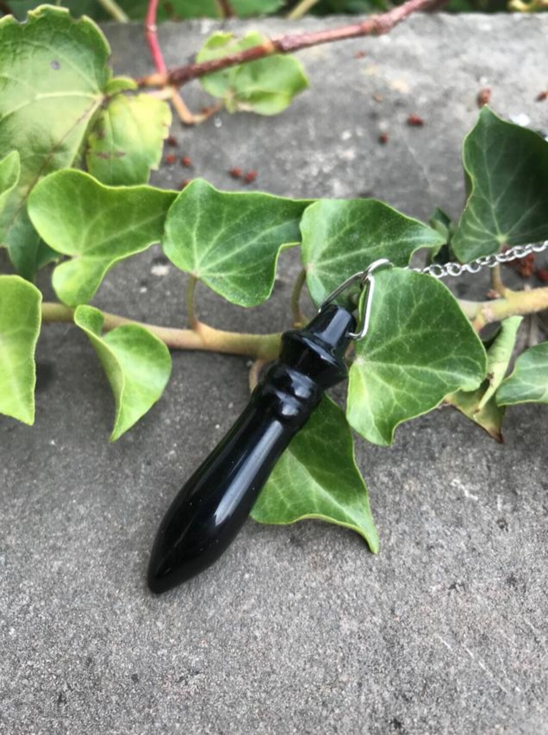 Egyptian Pendulum in Black Onyx – Lithotherapy Stone - Etsy