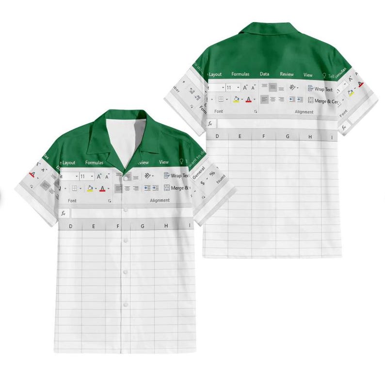 Camisa hawaiana divertida de Excel, camisa hawaiana divertida de ...
