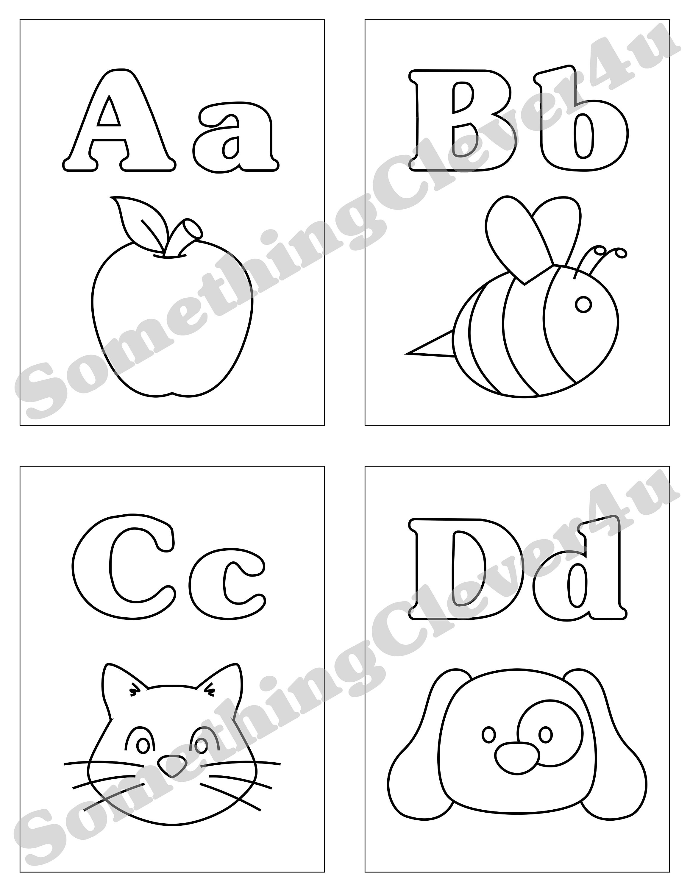 Printable PDF Alphabet & Number Cards Hand Drawn - Etsy