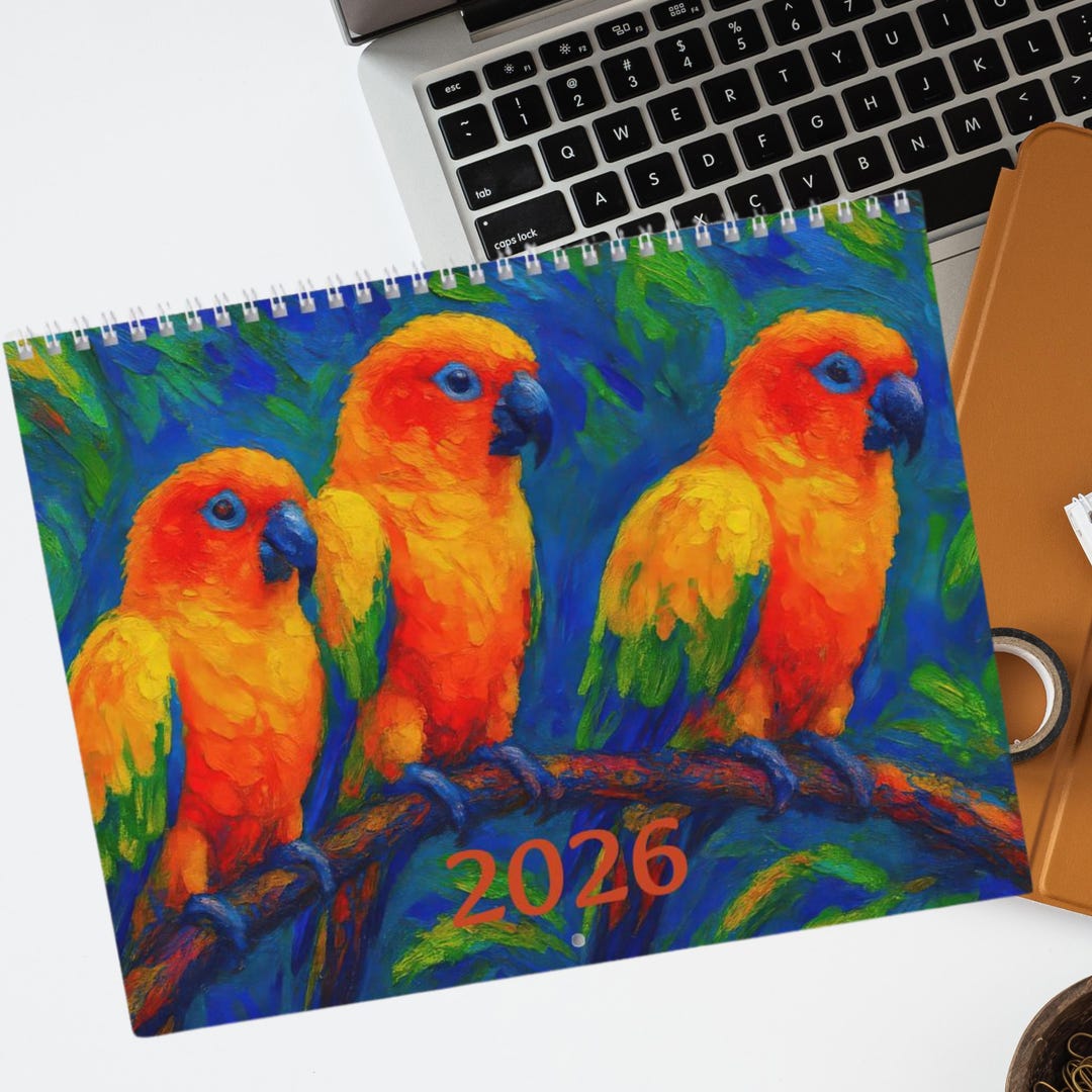 Retro Landscape 2026 Calendar, Vibrant Impressionist Art, Colorful Wall ...