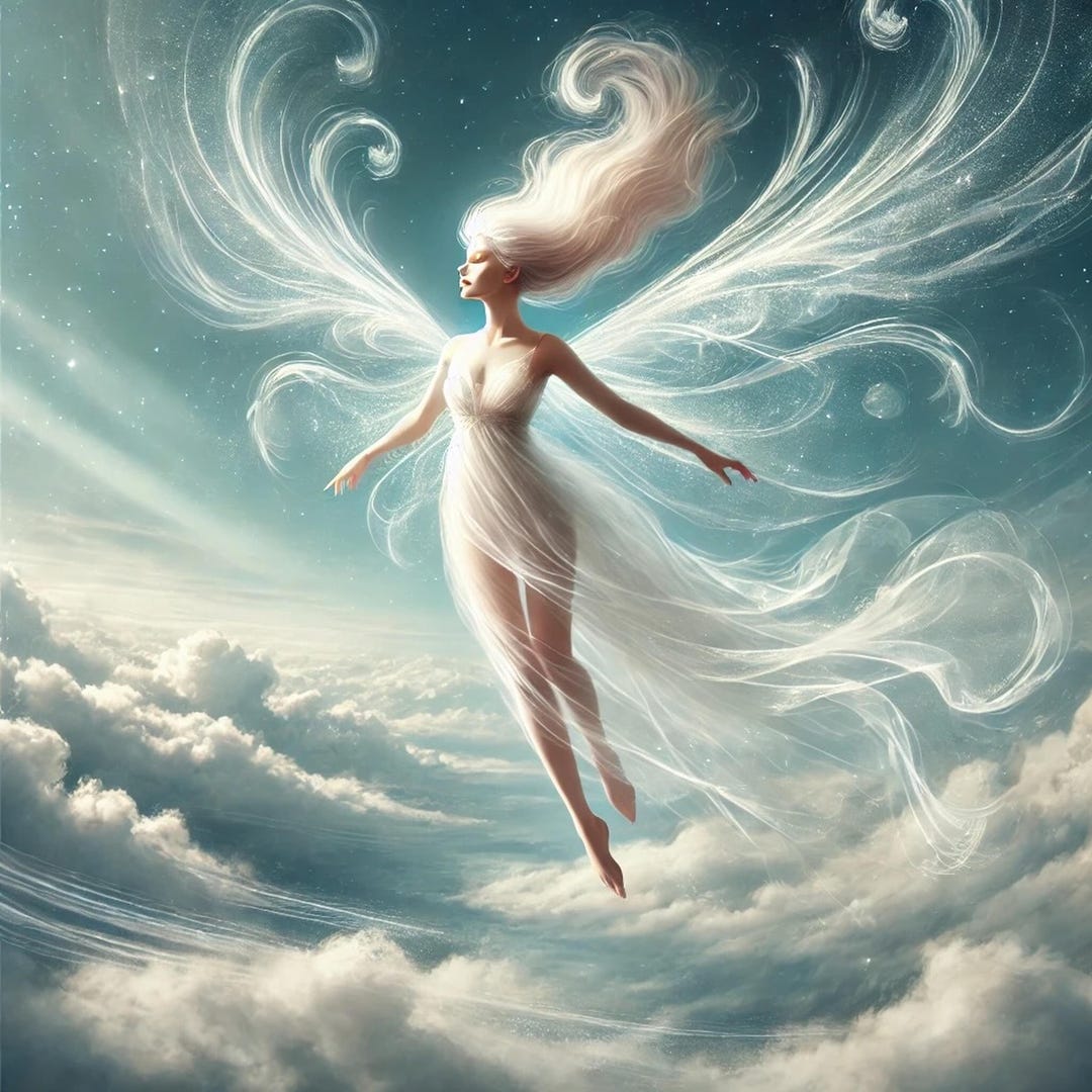 Myth Sylph | Celestial Wind Spirit | Fantasy Print | Instant Download ...