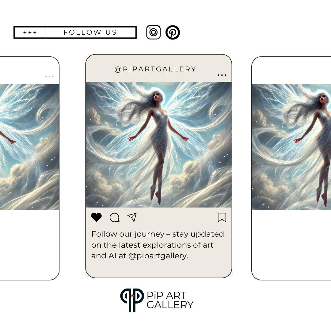 Ethereal Myth Sylph | Celestial Wind Spirit | Fantasy Print | Instant ...