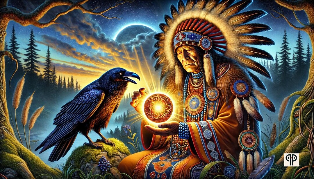 Native American Art | the Raven Brings Light | Instant Download - Etsy