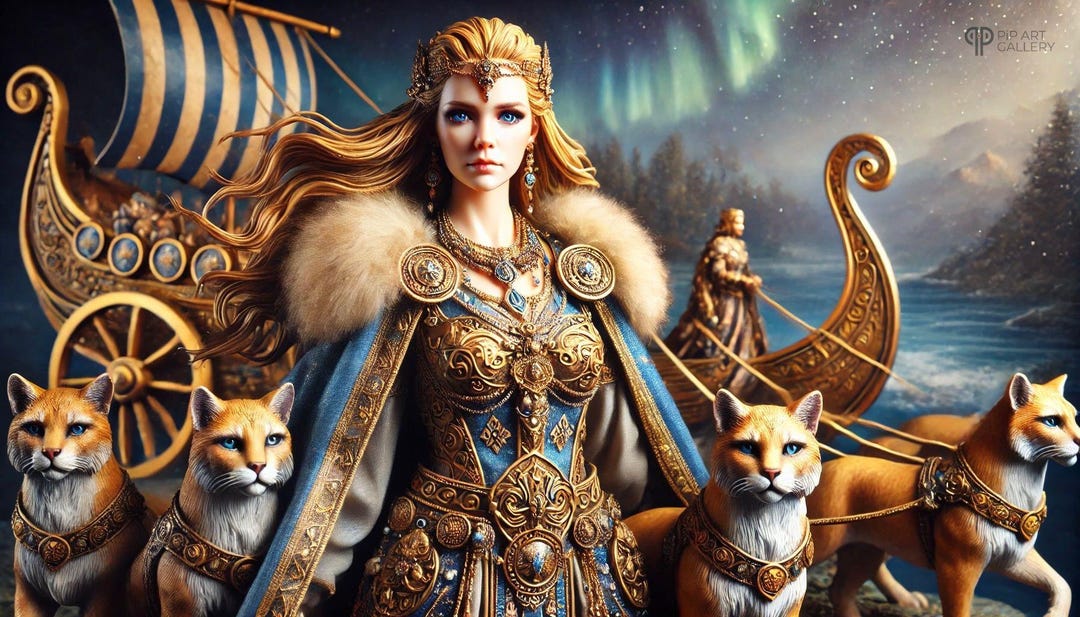 Freya – Norse Queen of the Valkyries | Norse Mythology Wall Art | Digital Download | Nordic ...