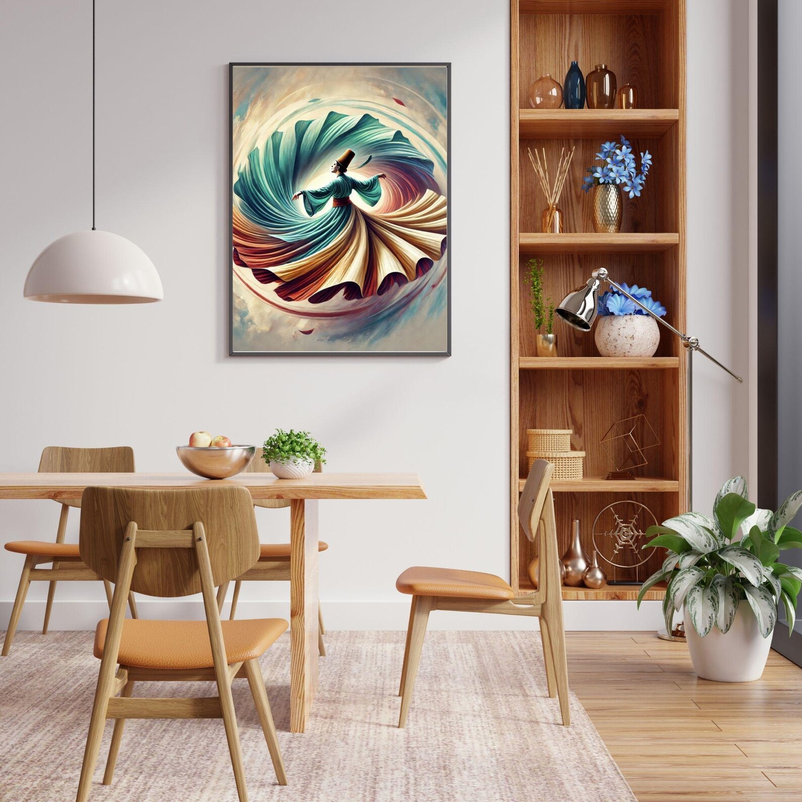 Whirling Dervish Spinning in the Light, Rumi Wall Art, Mystical Sufi ...