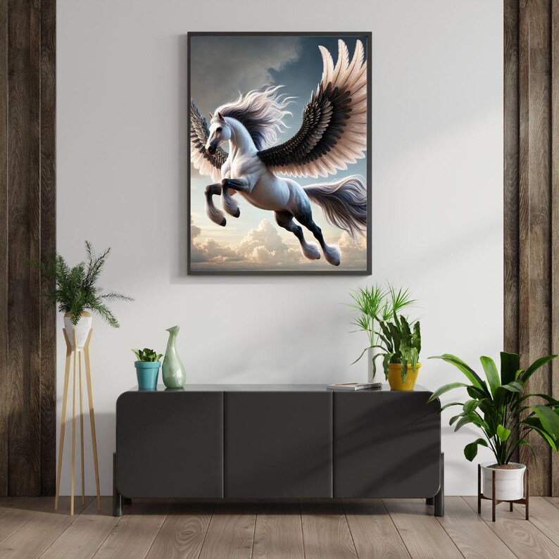 Majestic Pegasus Digital Art | Mythical Winged Horse | Instant Download - Etsy