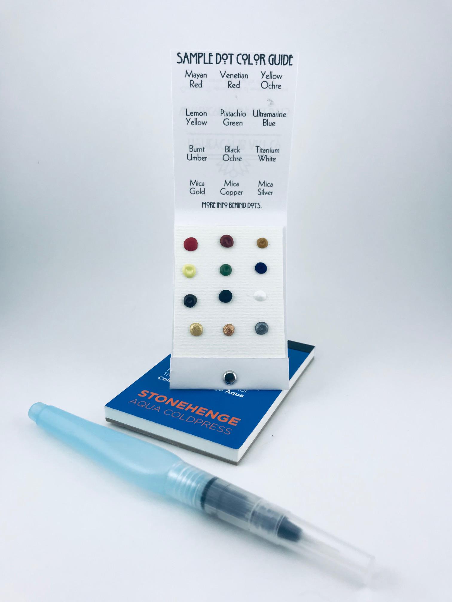 Watercolor Dot Booklet - Contains 12 Sample Paint Dots in a Paper ...