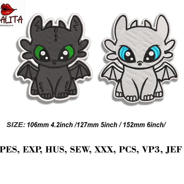 Toothless Embroidery - Etsy