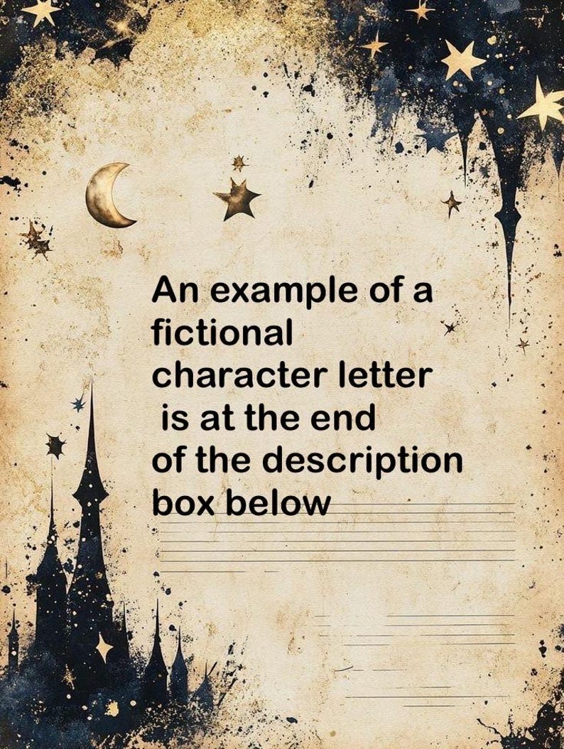 Fictional Character Letter | Tarot-based Inspired | Love or Comfort ...