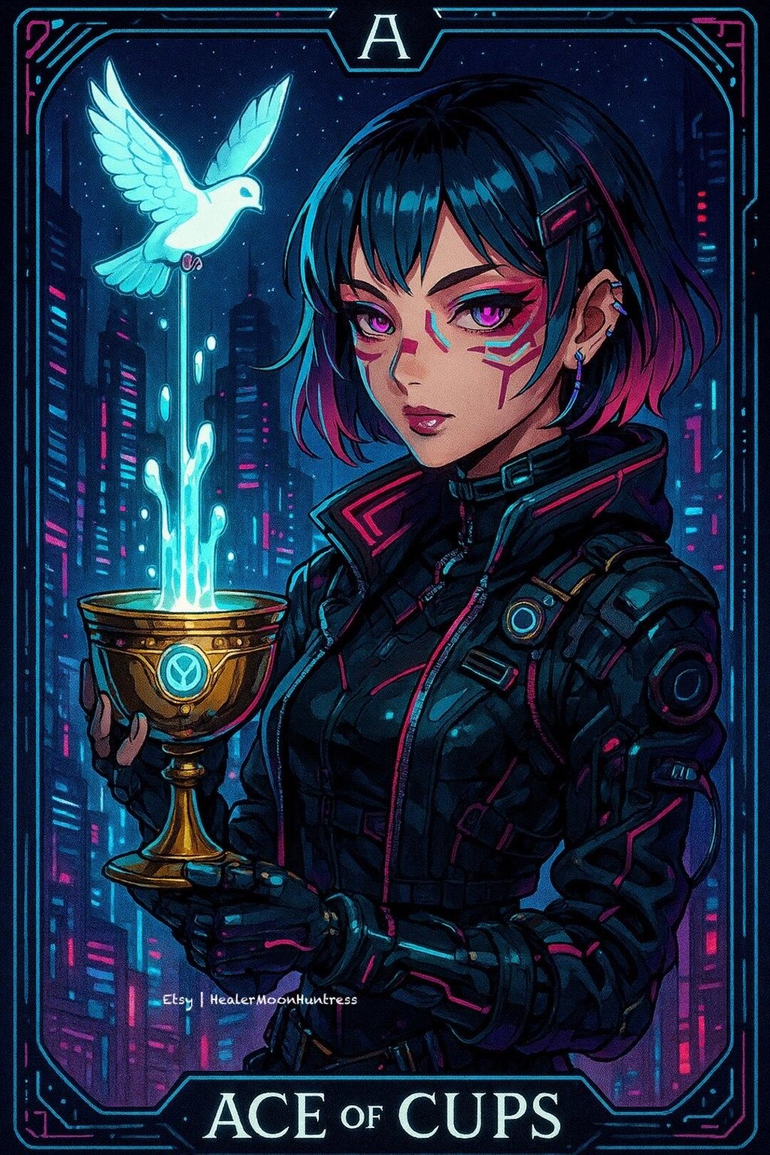 Tarot Deck - Futuristic Muse Tarot Deck Digital Download | Cyberpunk ...