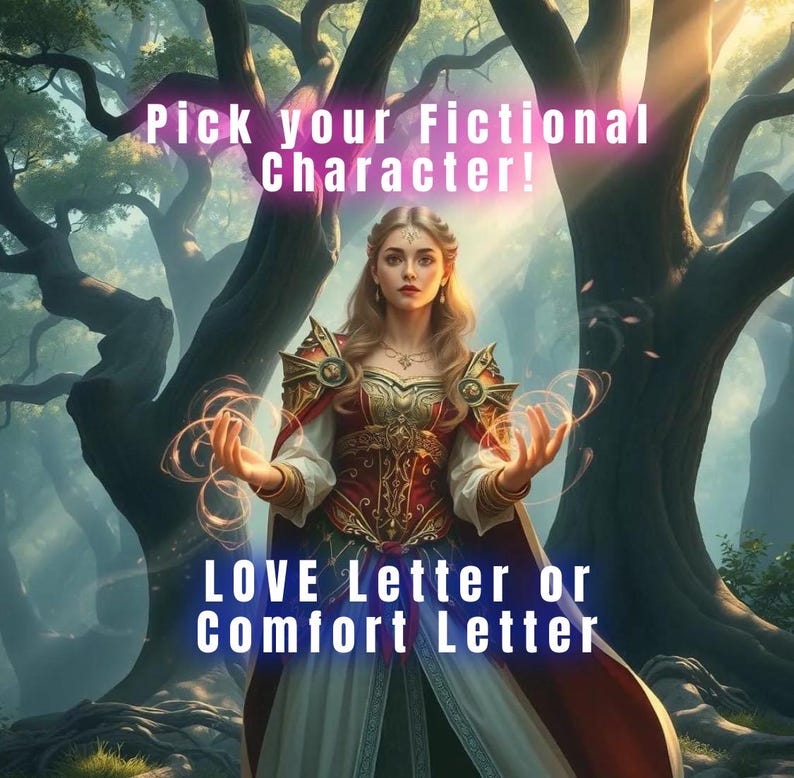 Fictional Character Letter | Tarot-based Inspired | Love or Comfort ...