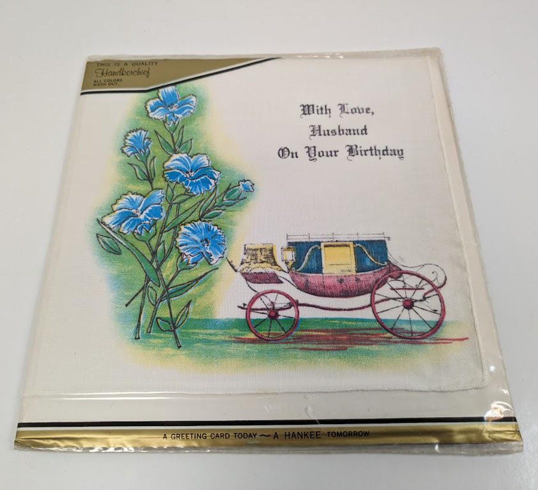 Hankie Husband Birthday Card Hankee Greeting Co Handkerchief Gift ...