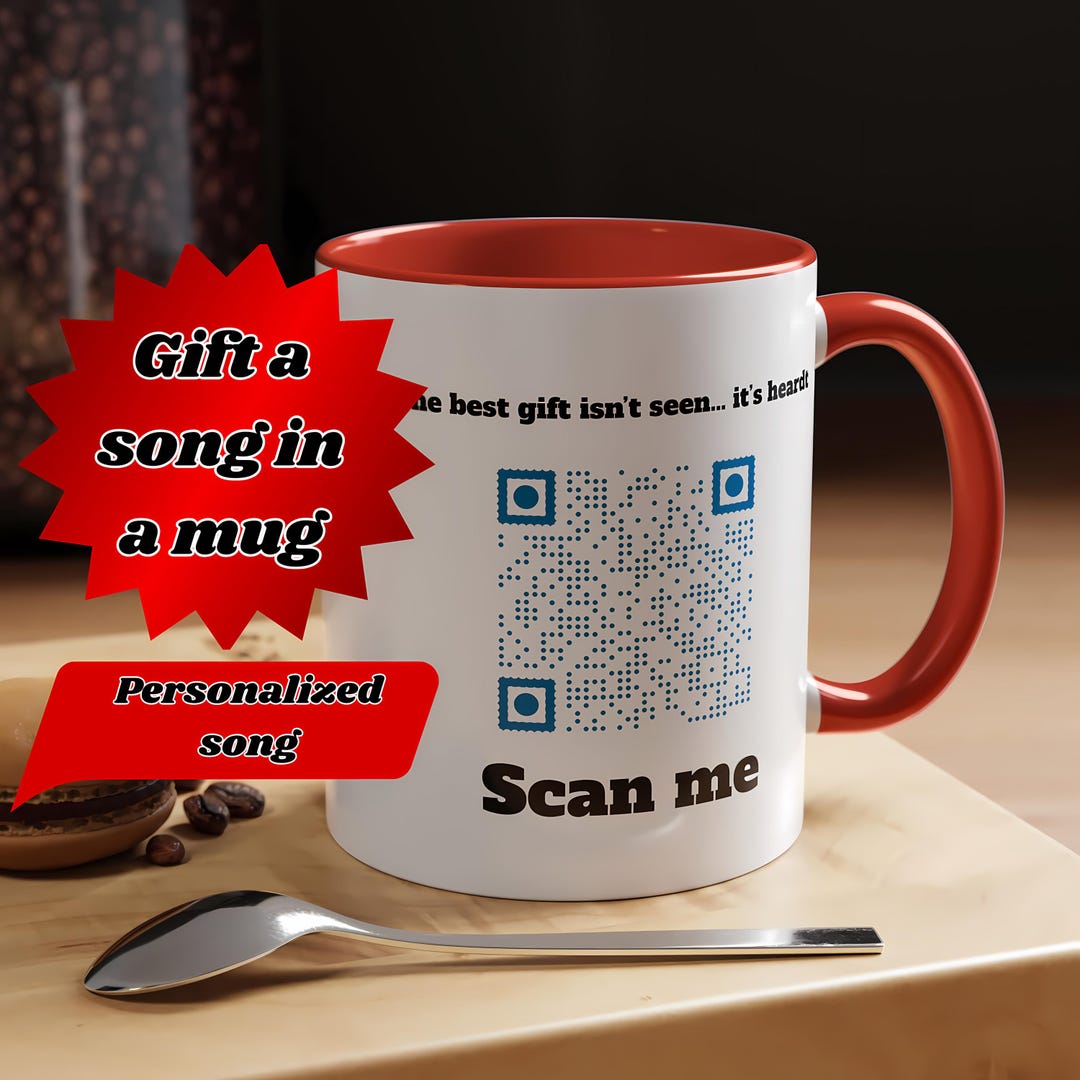 Personalized Song With QR Code Coffee Mug, Emotional Gift, Custom Music ...