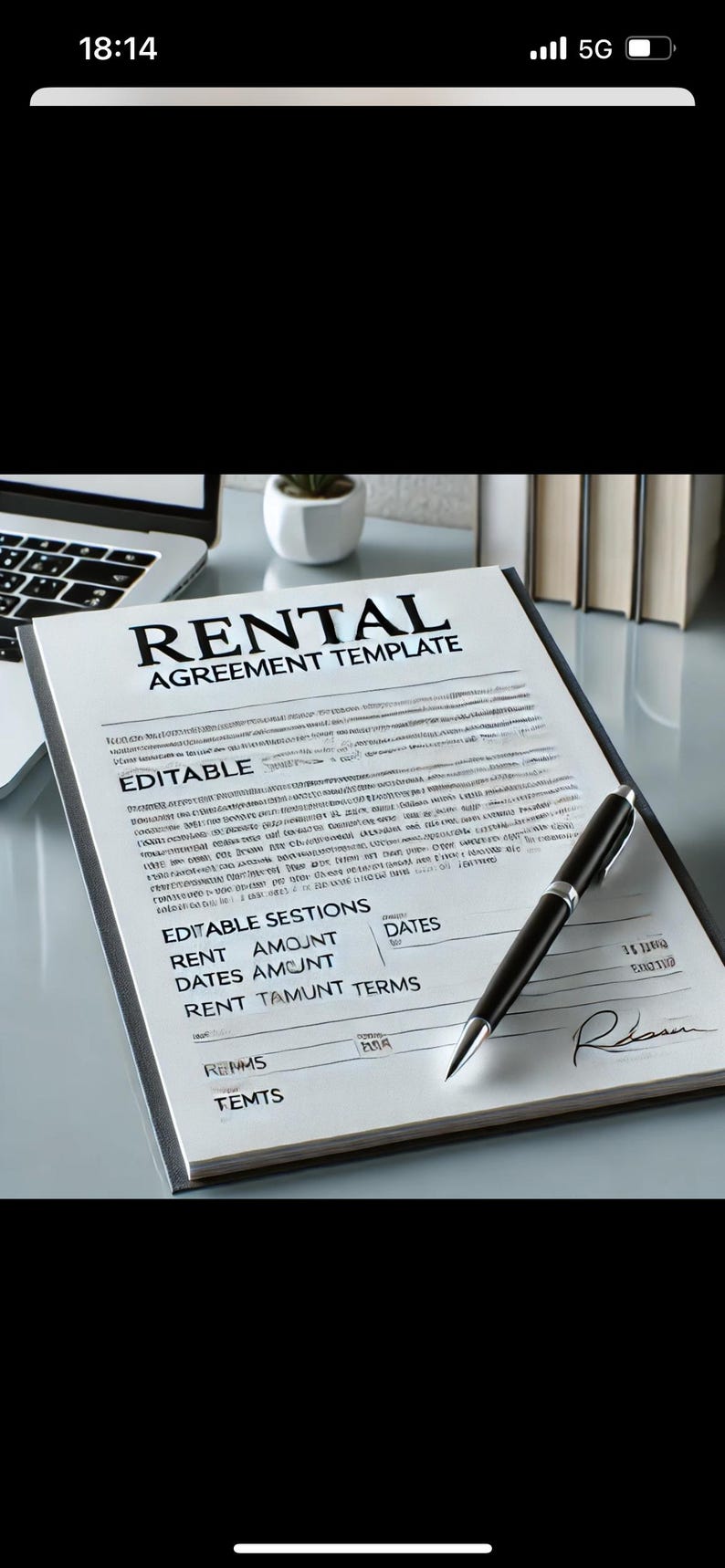 Editable Rental Agreement Template | Legal Lease Contract for Landlords ...