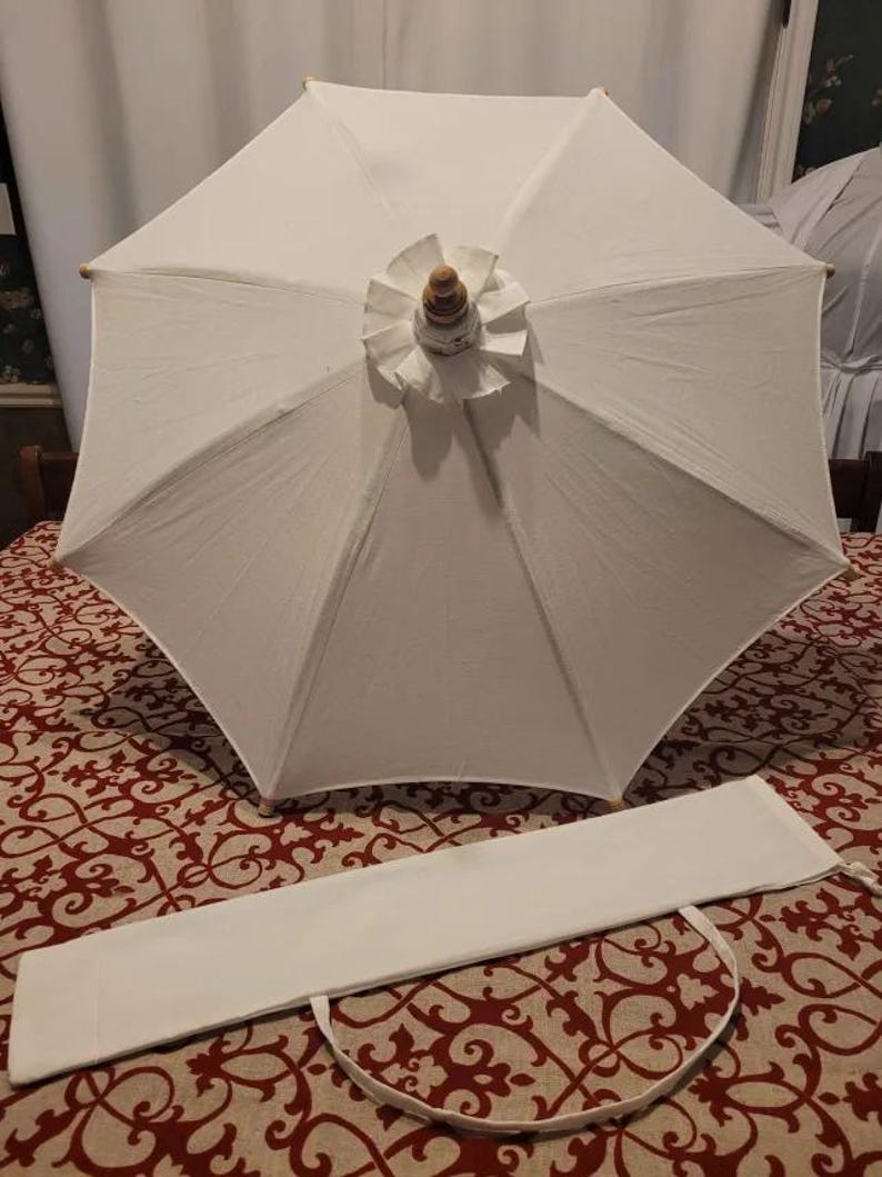 Blank Cotton and Bamboo Parasol - Etsy